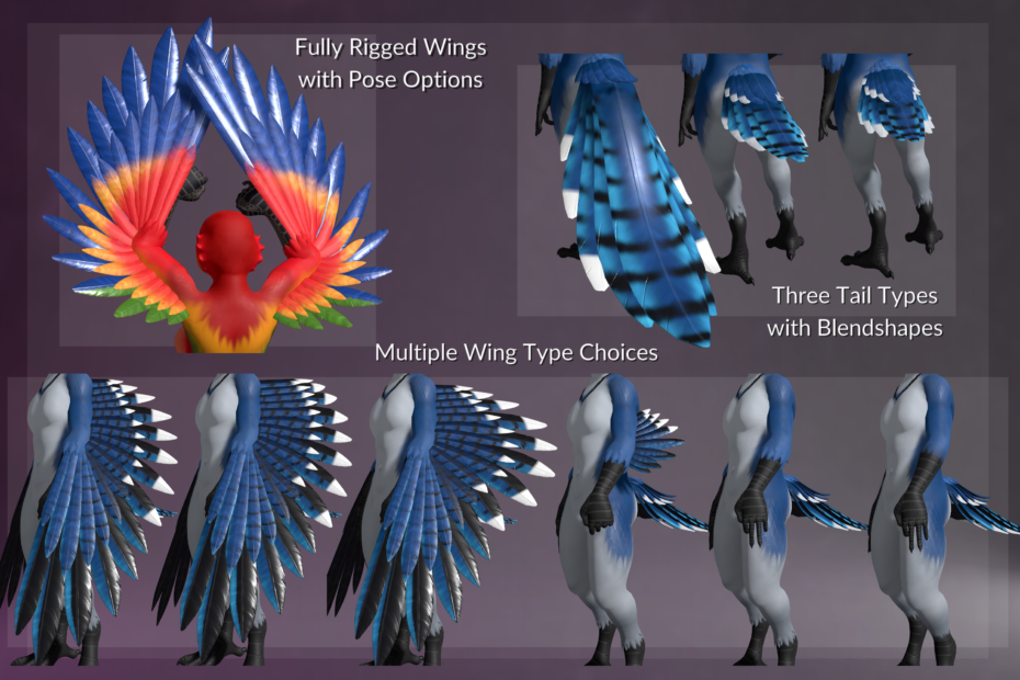 Kuda’s Avians – Model and VRC Avatar pack – Ferune